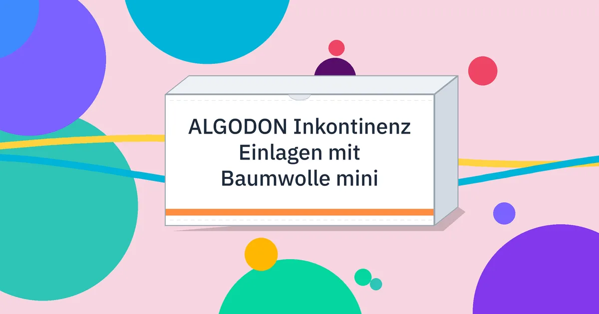Symbolbild: Packung mit der Aufschrift ALGODON Inkontinenz Einlagen mit Baumwolle mini (PZN 14179557) – Verfügbarkeit und Bezug in Apotheken in Frankfurt am Main