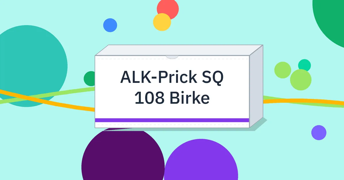 Symbolbild: Packung mit der Aufschrift ALK-Prick SQ 108 Birke (PZN 02529153) – Verfügbarkeit und Bezug in Apotheken in Frankfurt am Main