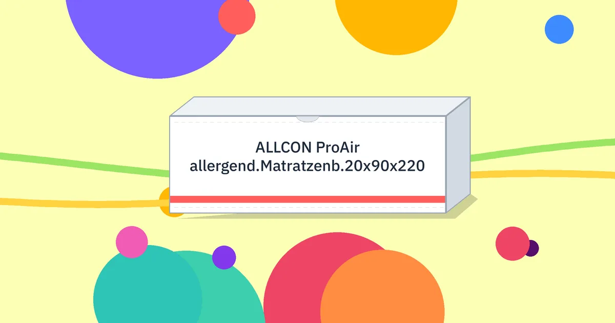 Symbolbild: Packung mit der Aufschrift ALLCON ProAir allergend.Matratzenb.20x90x220 (PZN 12445730) – Verfügbarkeit und Bezug in Apotheken in Frankfurt am Main