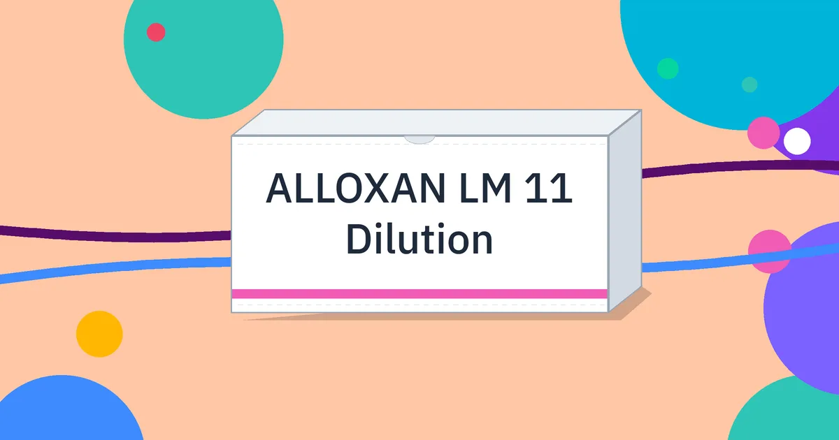 Symbolbild: Packung mit der Aufschrift ALLOXAN LM 11 Dilution (PZN 13312014) – Verfügbarkeit und Bezug in Apotheken in Frankfurt am Main