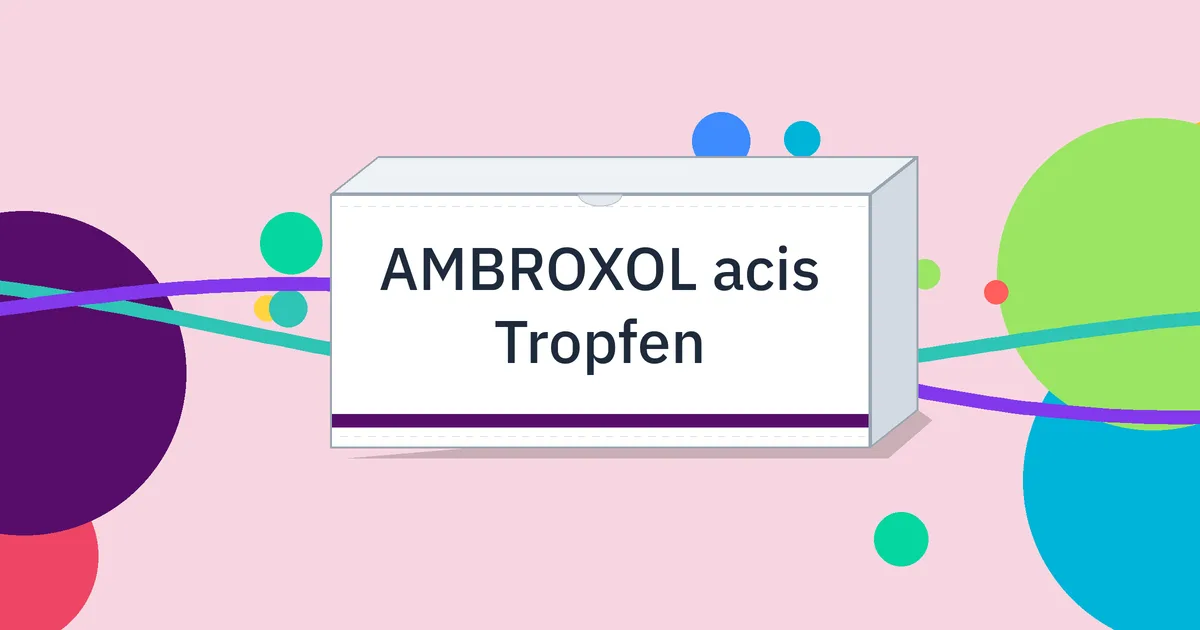 Symbolbild: Packung mit der Aufschrift AMBROXOL acis Tropfen (PZN 04876315) – Verfügbarkeit und Bezug in Apotheken in Frankfurt am Main