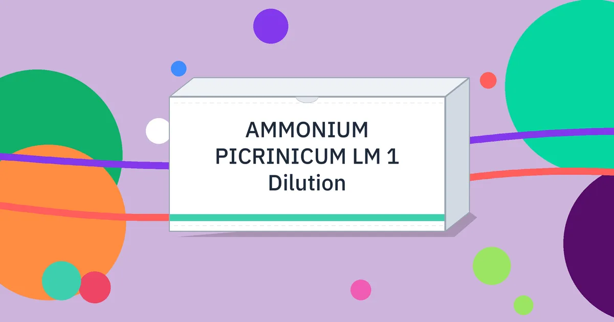Symbolbild: Packung mit der Aufschrift AMMONIUM PICRINICUM LM 1 Dilution (PZN 13322596) – Verfügbarkeit und Bezug in Apotheken in Frankfurt am Main