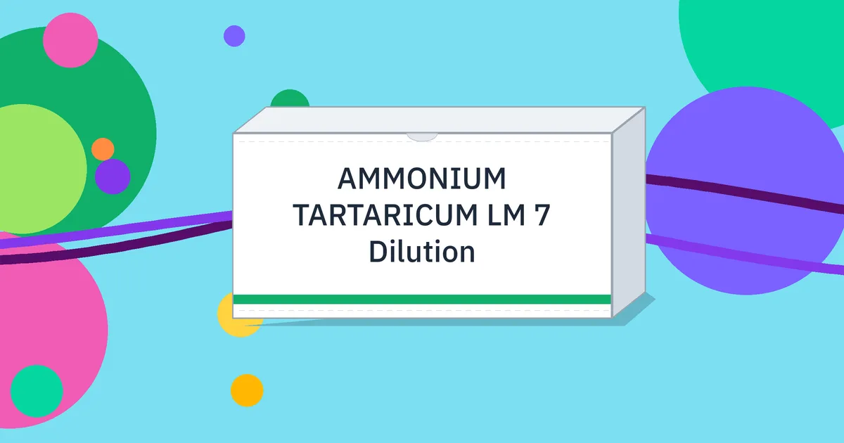Symbolbild: Packung mit der Aufschrift AMMONIUM TARTARICUM LM 7 Dilution (PZN 12761454) – Verfügbarkeit und Bezug in Apotheken in Frankfurt am Main