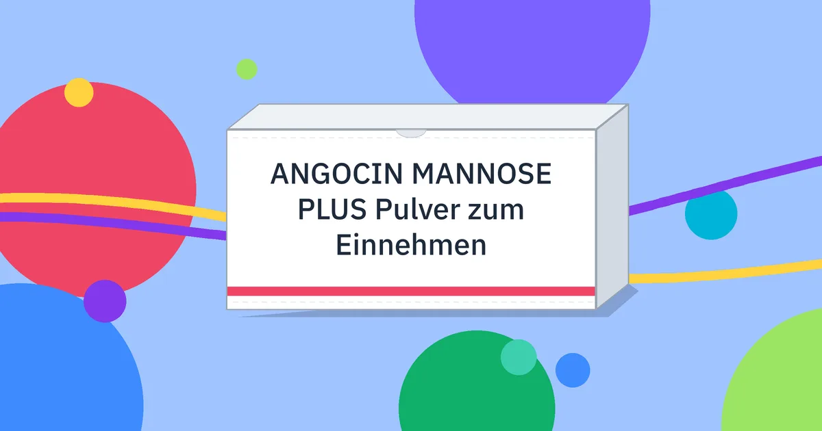 Symbolbild: Packung mit der Aufschrift ANGOCIN MANNOSE PLUS Pulver zum Einnehmen (PZN 20168078) – Verfügbarkeit und Bezug in Apotheken in Frankfurt am Main