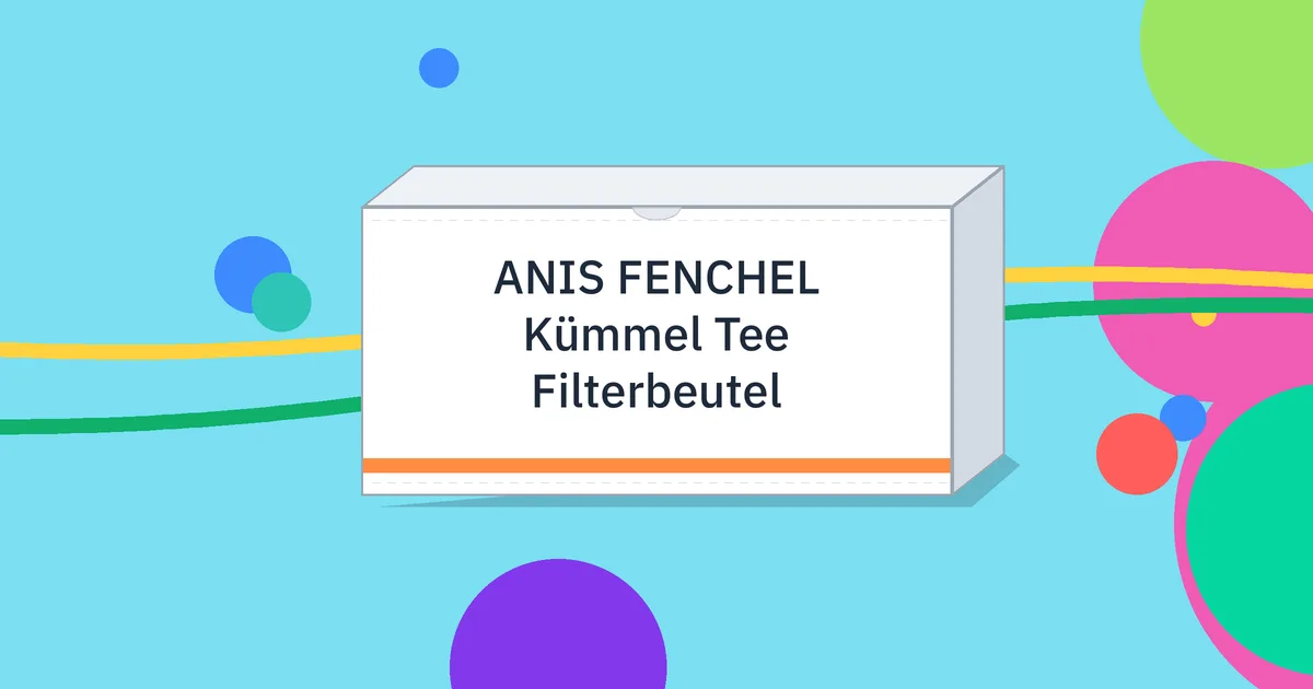 Symbolbild: Packung mit der Aufschrift ANIS FENCHEL Kümmel Tee Filterbeutel (PZN 10932383) – Verfügbarkeit und Bezug in Apotheken in Frankfurt am Main