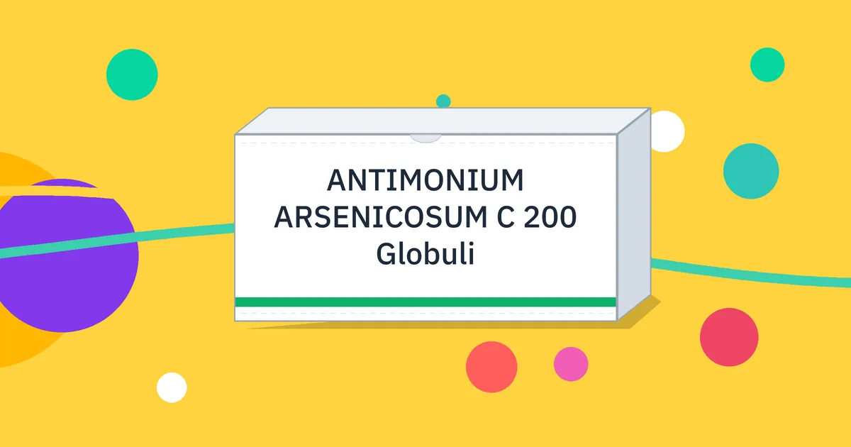 Symbolbild: Packung mit der Aufschrift ANTIMONIUM ARSENICOSUM C 200 Globuli (PZN 16689038) – Verfügbarkeit und Bezug in Apotheken in Frankfurt am Main