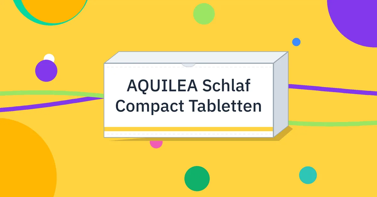 Symbolbild: Packung mit der Aufschrift AQUILEA Schlaf Compact Tabletten (PZN 17395675) – Verfügbarkeit und Bezug in Apotheken in Frankfurt am Main