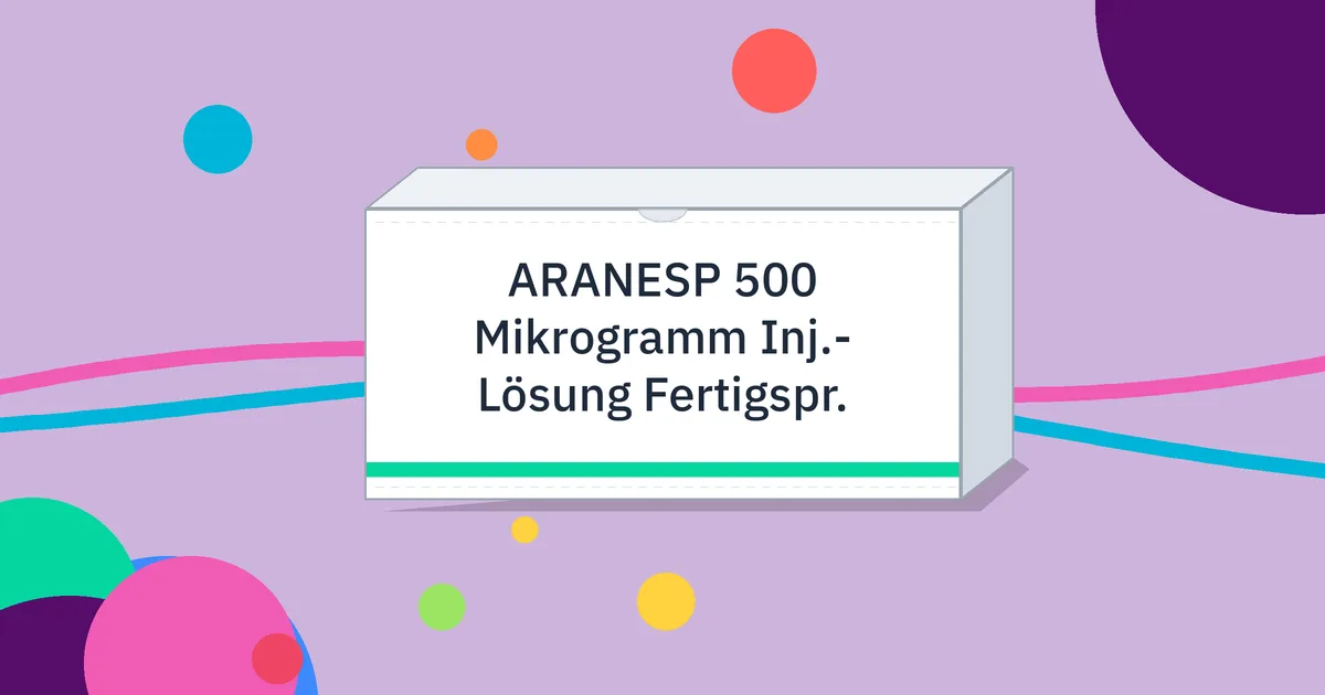 Symbolbild: Packung mit der Aufschrift ARANESP 500 Mikrogramm Inj.-Lösung Fertigspr. (PZN 01191864) – Verfügbarkeit und Bezug in Apotheken in Frankfurt am Main