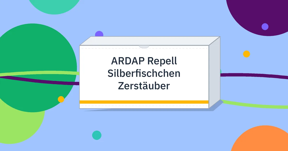 Symbolbild: Packung mit der Aufschrift ARDAP Repell Silberfischchen Zerstäuber (PZN 20313385) – Verfügbarkeit und Bezug in Apotheken in Frankfurt am Main