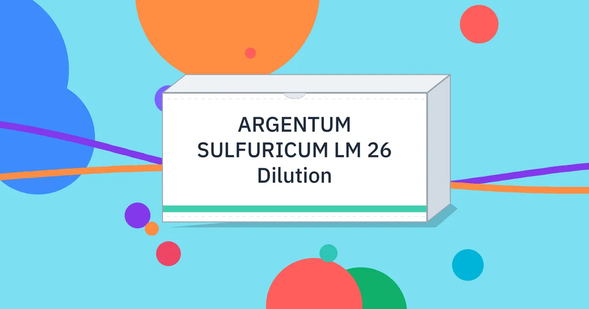 Symbolbild: Packung mit der Aufschrift ARGENTUM SULFURICUM LM 26 Dilution (PZN 12770192) – Verfügbarkeit und Bezug in Apotheken in Frankfurt am Main
