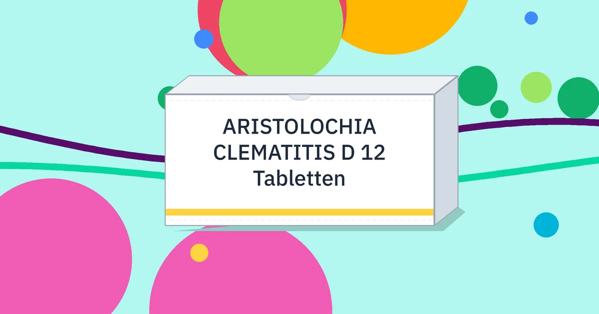 Symbolbild: Packung mit der Aufschrift ARISTOLOCHIA CLEMATITIS D 12 Tabletten (PZN 02625690) – Verfügbarkeit und Bezug in Apotheken in Frankfurt am Main