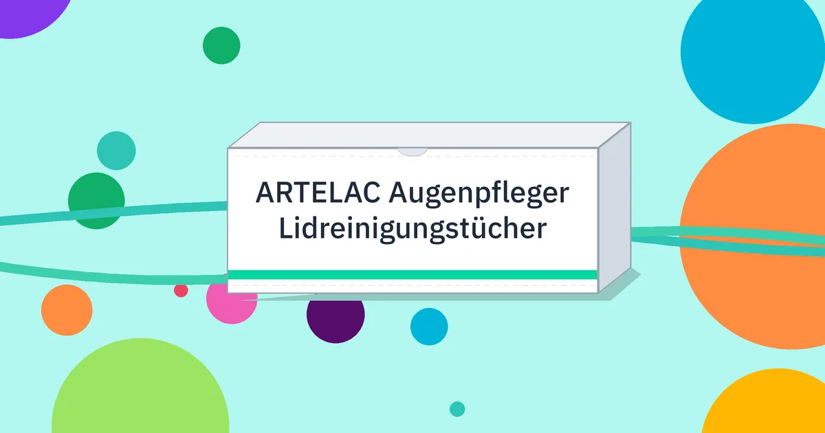 Symbolbild: Packung mit der Aufschrift ARTELAC Augenpfleger Lidreinigungstücher (PZN 19346221) – Verfügbarkeit und Bezug in Apotheken in Frankfurt am Main