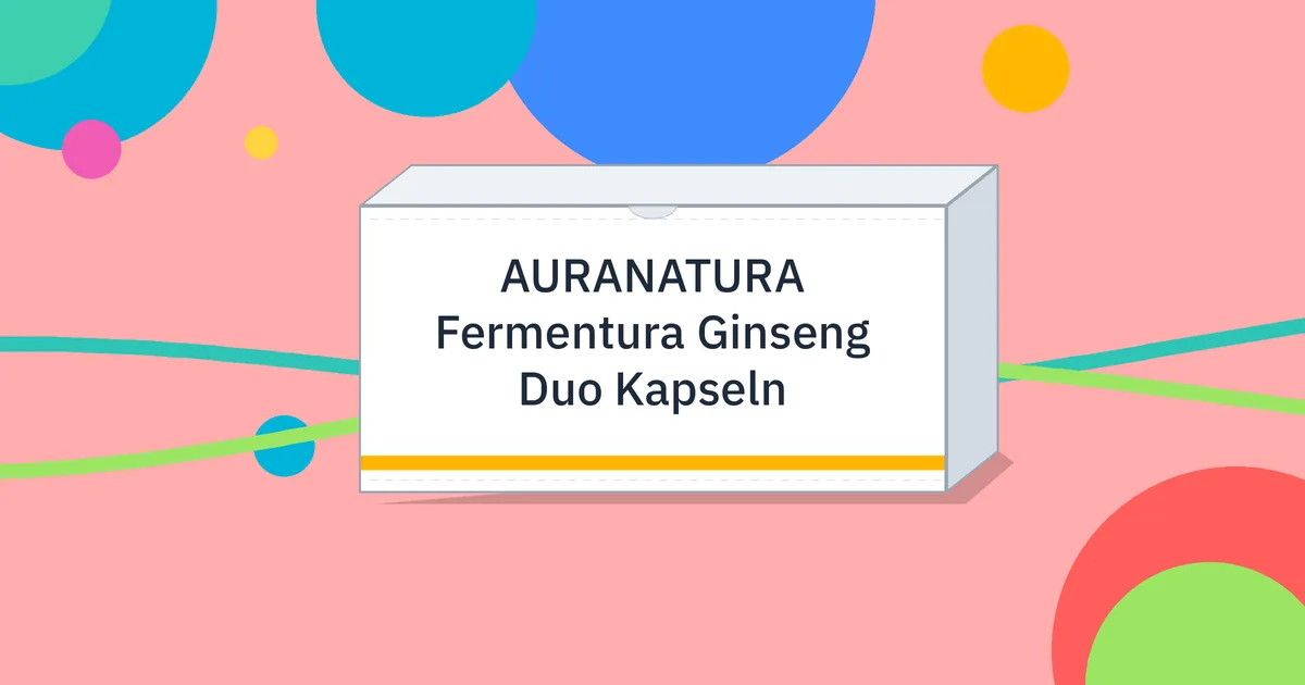 Symbolbild: Packung mit der Aufschrift AURANATURA Fermentura Ginseng Duo Kapseln (PZN 19428841) – Verfügbarkeit und Bezug in Apotheken in Frankfurt am Main