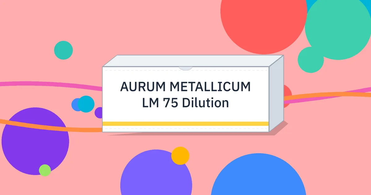 Symbolbild: Packung mit der Aufschrift AURUM METALLICUM LM 75 Dilution (PZN 12785319) – Verfügbarkeit und Bezug in Apotheken in Frankfurt am Main