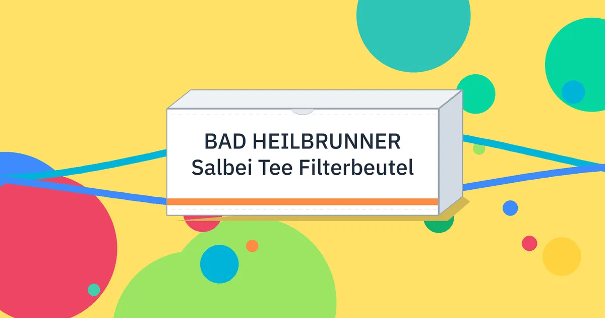 Symbolbild: Packung mit der Aufschrift BAD HEILBRUNNER Salbei Tee Filterbeutel (PZN 18377722) – Verfügbarkeit und Bezug in Apotheken in Frankfurt am Main