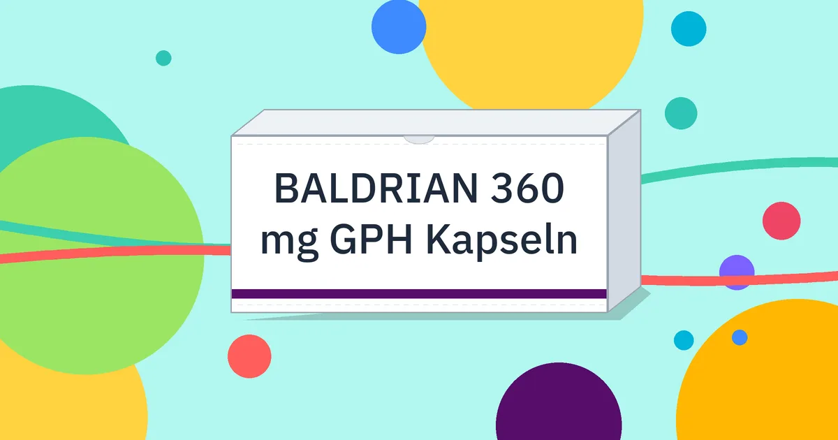 Symbolbild: Packung mit der Aufschrift BALDRIAN 360 mg GPH Kapseln (PZN 09748958) – Verfügbarkeit und Bezug in Apotheken in Frankfurt am Main