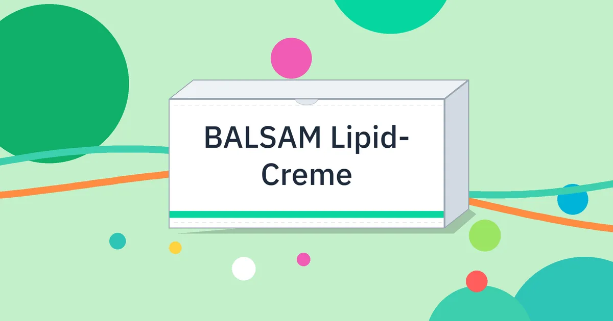 Symbolbild: Packung mit der Aufschrift BALSAM Lipid-Creme (PZN 14189656) – Verfügbarkeit und Bezug in Apotheken in Frankfurt am Main
