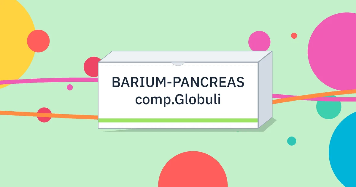Symbolbild: Packung mit der Aufschrift BARIUM-PANCREAS comp.Globuli (PZN 08784366) – Verfügbarkeit und Bezug in Apotheken in Frankfurt am Main