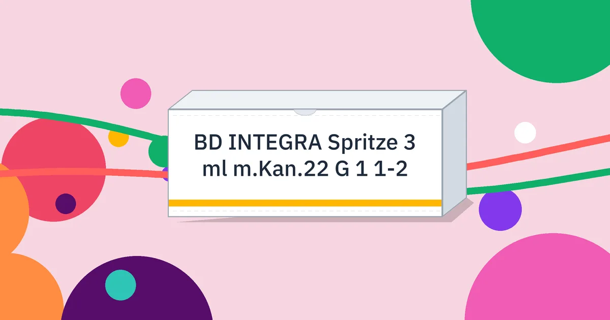 Symbolbild: Packung mit der Aufschrift BD INTEGRA Spritze 3 ml m.Kan.22 G 1 1-2 (PZN 02326680) – Verfügbarkeit und Bezug in Apotheken in Frankfurt am Main