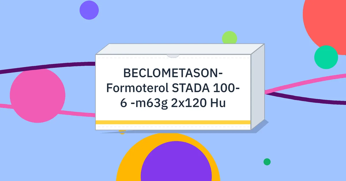 Symbolbild: Packung mit der Aufschrift BECLOMETASON-Formoterol STADA 100-6 -m63g 2x120 Hu (PZN 18718407) – Verfügbarkeit und Bezug in Apotheken in Frankfurt am Main