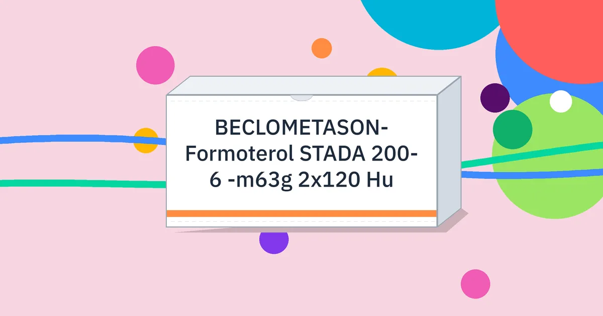 Symbolbild: Packung mit der Aufschrift BECLOMETASON-Formoterol STADA 200-6 -m63g 2x120 Hu (PZN 18718436) – Verfügbarkeit und Bezug in Apotheken in Frankfurt am Main