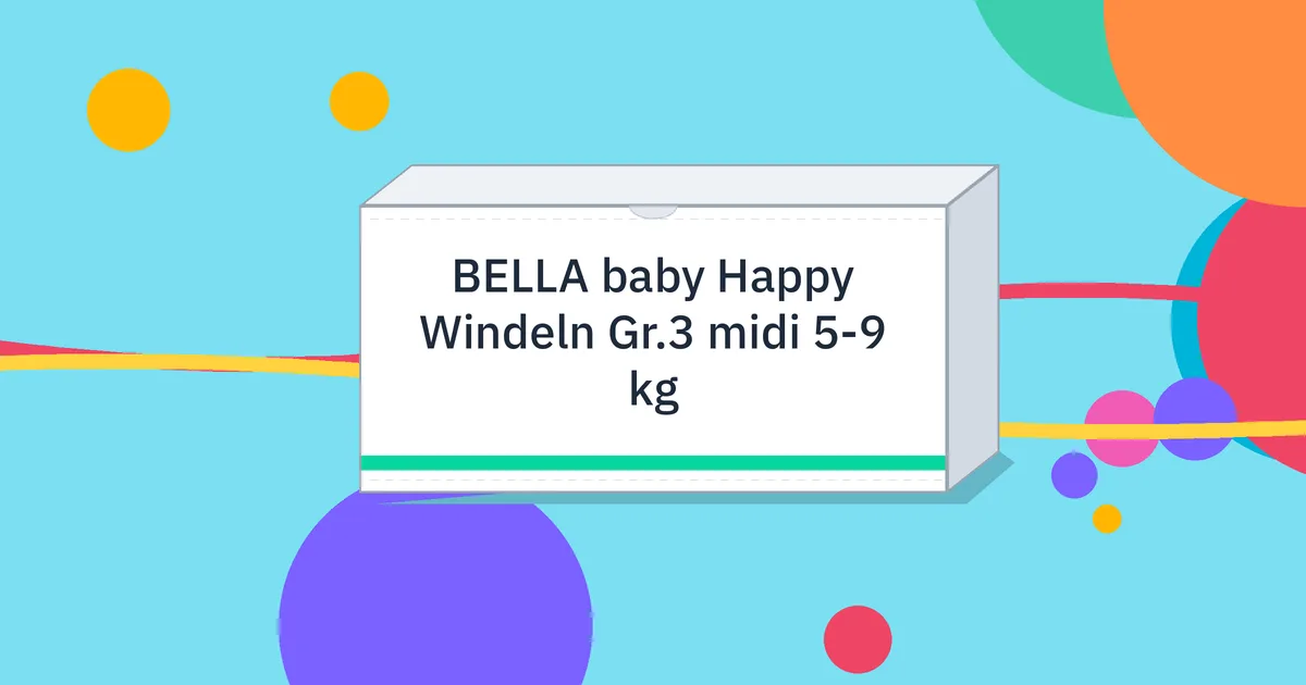Symbolbild: Packung mit der Aufschrift BELLA baby Happy Windeln Gr.3 midi 5-9 kg (PZN 18815777) – Verfügbarkeit und Bezug in Apotheken in Frankfurt am Main