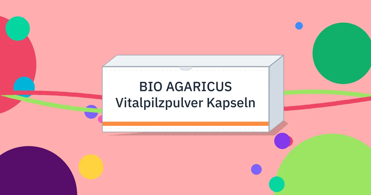 Symbolbild: Packung mit der Aufschrift BIO AGARICUS Vitalpilzpulver Kapseln (PZN 11551915) – Verfügbarkeit und Bezug in Apotheken in Frankfurt am Main
