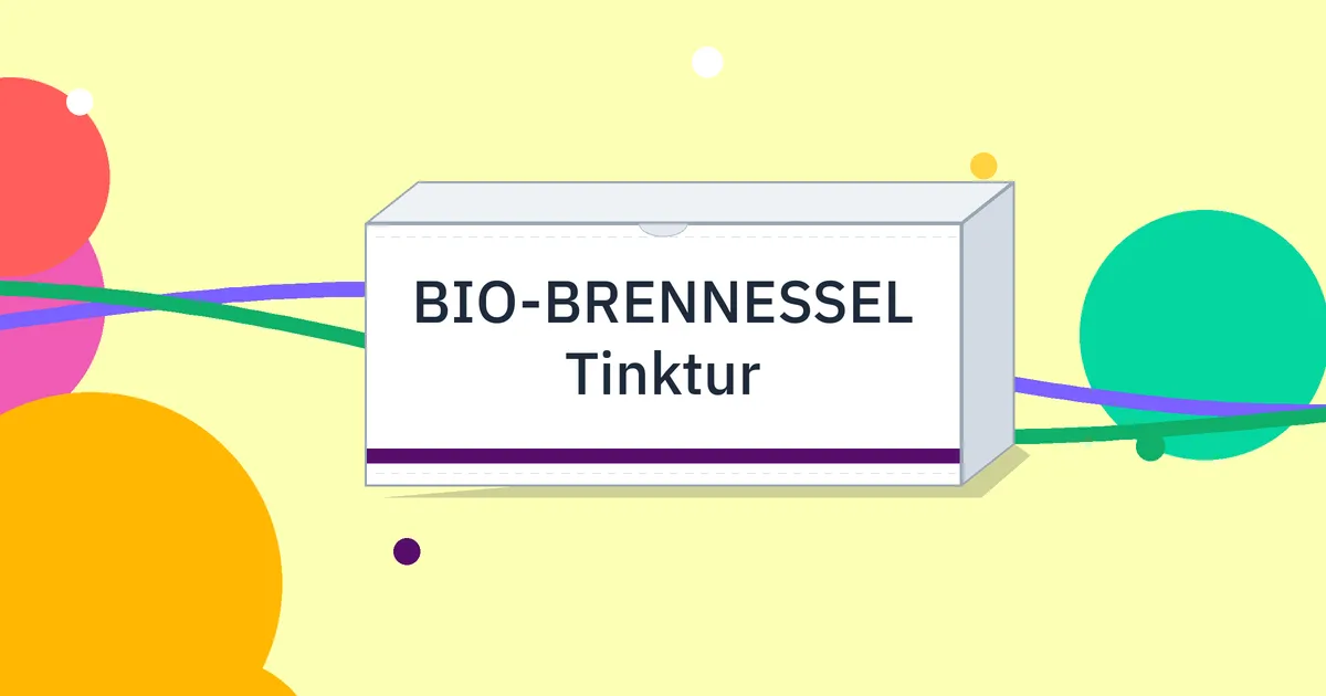 Symbolbild: Packung mit der Aufschrift BIO-BRENNESSEL Tinktur (PZN 18804182) – Verfügbarkeit und Bezug in Apotheken in Frankfurt am Main