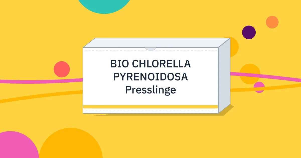 Symbolbild: Packung mit der Aufschrift BIO CHLORELLA PYRENOIDOSA Presslinge (PZN 10106596) – Verfügbarkeit und Bezug in Apotheken in Frankfurt am Main