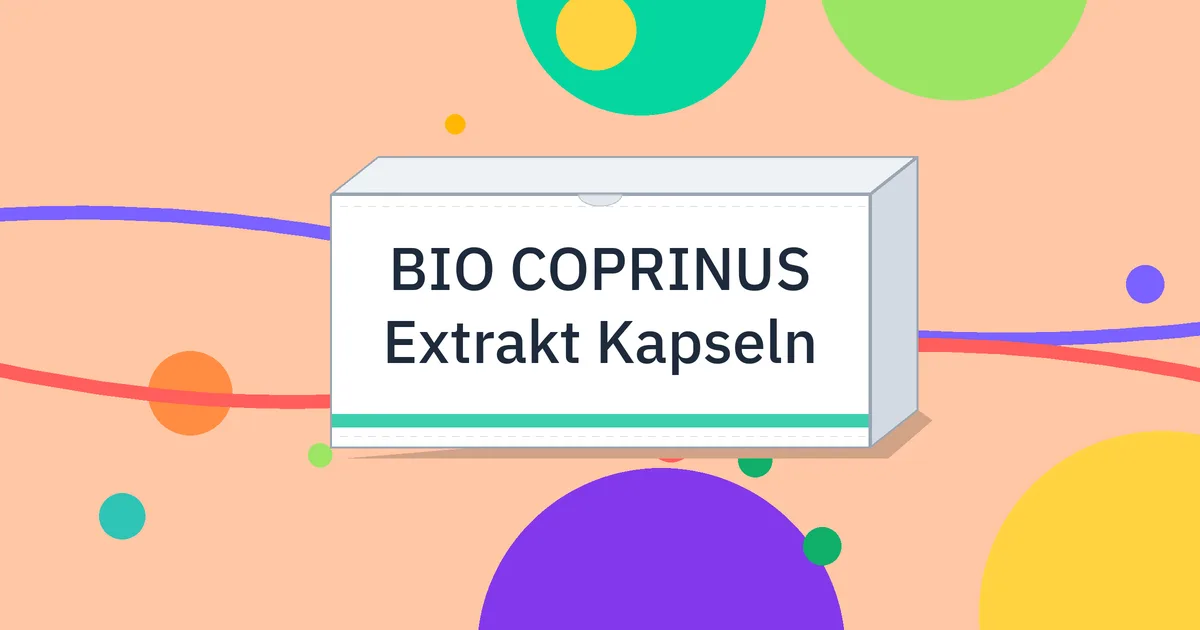 Symbolbild: Packung mit der Aufschrift BIO COPRINUS Extrakt Kapseln (PZN 10790279) – Verfügbarkeit und Bezug in Apotheken in Frankfurt am Main