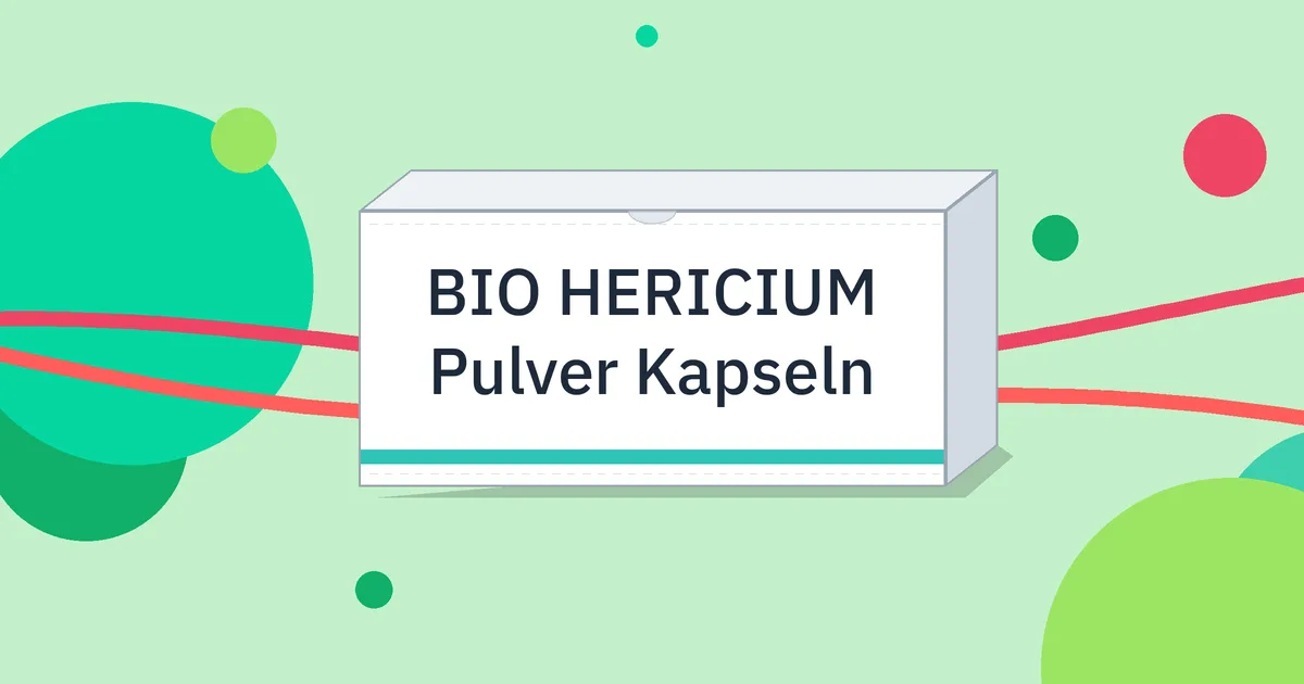 Symbolbild: Packung mit der Aufschrift BIO HERICIUM Pulver Kapseln (PZN 17628524) – Verfügbarkeit und Bezug in Apotheken in Frankfurt am Main