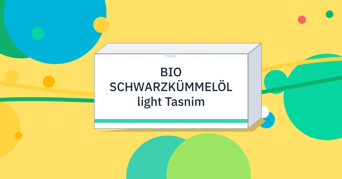 Symbolbild: Packung mit der Aufschrift BIO SCHWARZKÜMMELÖL light Tasnim (PZN 17365763) – Verfügbarkeit und Bezug in Apotheken in Frankfurt am Main