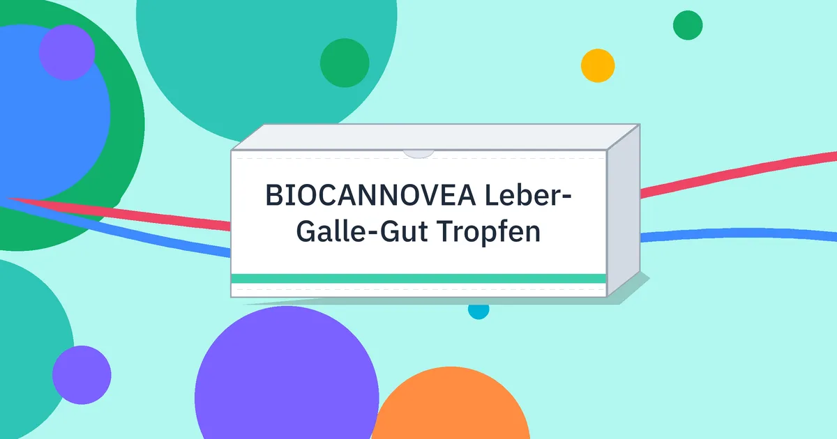 Symbolbild: Packung mit der Aufschrift BIOCANNOVEA Leber-Galle-Gut Tropfen (PZN 17852078) – Verfügbarkeit und Bezug in Apotheken in Frankfurt am Main