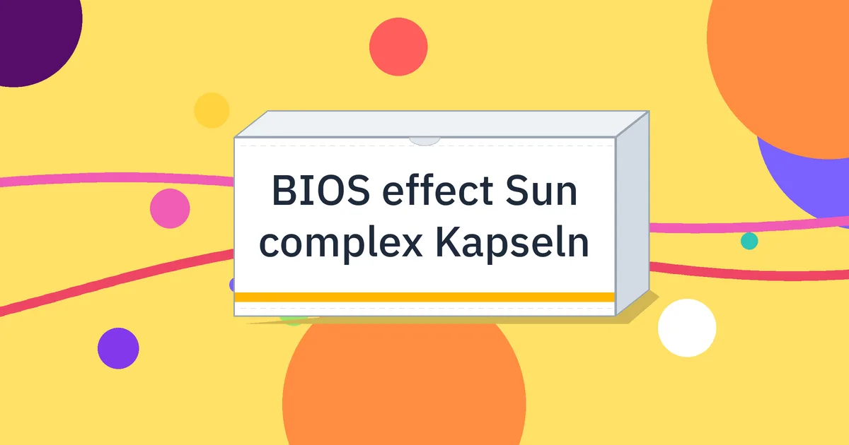 Symbolbild: Packung mit der Aufschrift BIOS effect Sun complex Kapseln (PZN 10276329) – Verfügbarkeit und Bezug in Apotheken in Frankfurt am Main