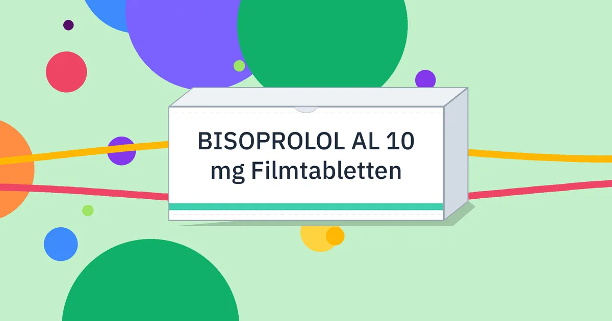 Symbolbild: Packung mit der Aufschrift BISOPROLOL AL 10 mg Filmtabletten (PZN 03090067) – Verfügbarkeit und Bezug in Apotheken in Frankfurt am Main