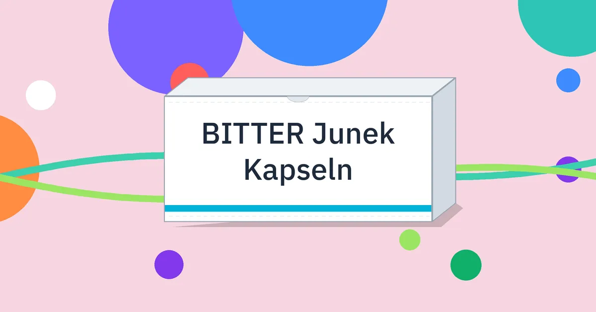 Symbolbild: Packung mit der Aufschrift BITTER Junek Kapseln (PZN 10052073) – Verfügbarkeit und Bezug in Apotheken in Frankfurt am Main