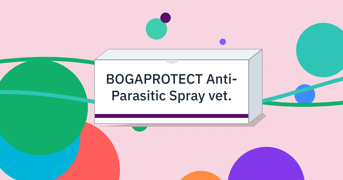 Symbolbild: Packung mit der Aufschrift BOGAPROTECT Anti-Parasitic Spray vet. (PZN 17522429) – Verfügbarkeit und Bezug in Apotheken in Frankfurt am Main