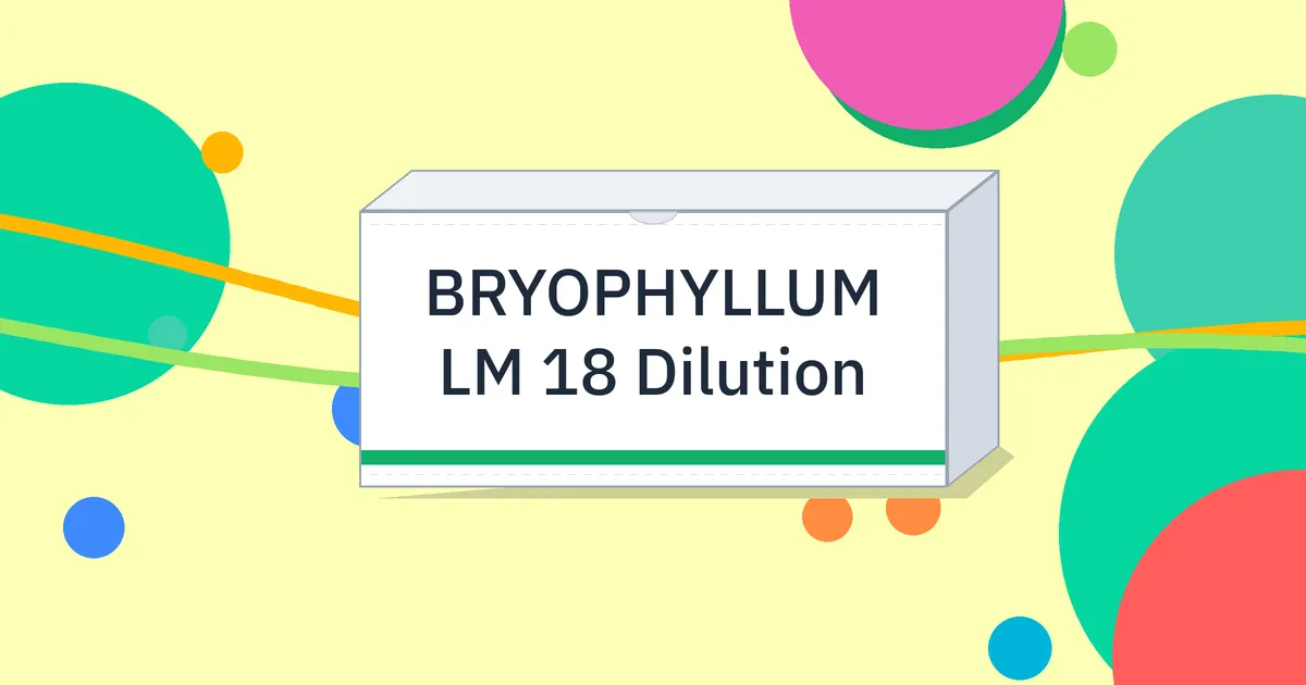 Symbolbild: Packung mit der Aufschrift BRYOPHYLLUM LM 18 Dilution (PZN 13397513) – Verfügbarkeit und Bezug in Apotheken in Frankfurt am Main