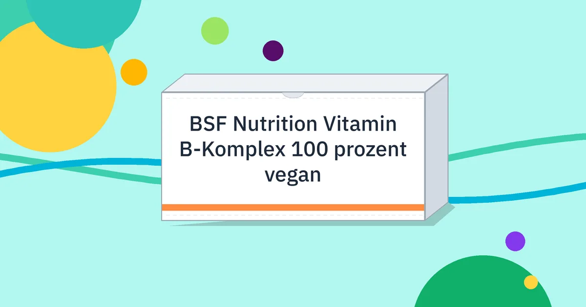 Symbolbild: Packung mit der Aufschrift BSF Nutrition Vitamin B-Komplex 100 prozent vegan (PZN 16244112) – Verfügbarkeit und Bezug in Apotheken in Frankfurt am Main