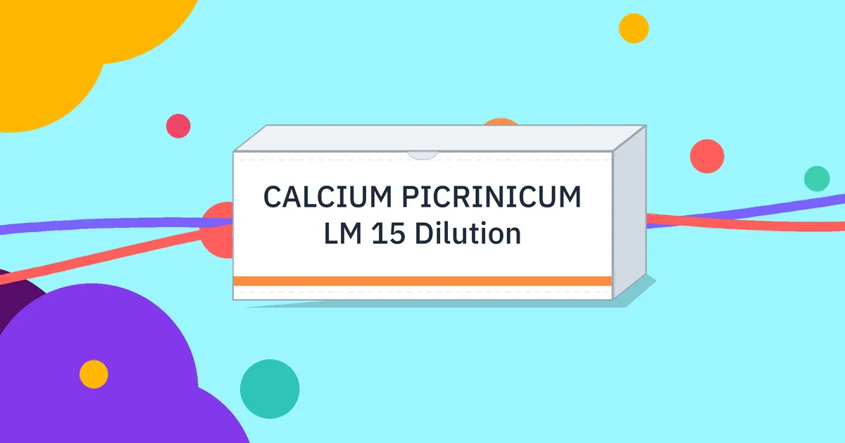 Symbolbild: Packung mit der Aufschrift CALCIUM PICRINICUM LM 15 Dilution (PZN 13410722) – Verfügbarkeit und Bezug in Apotheken in Frankfurt am Main
