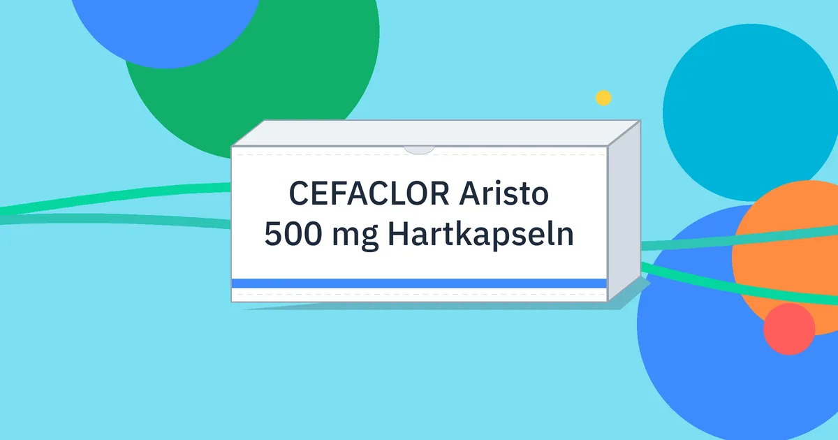 Symbolbild: Packung mit der Aufschrift CEFACLOR Aristo 500 mg Hartkapseln (PZN 01318804) – Verfügbarkeit und Bezug in Apotheken in Frankfurt am Main