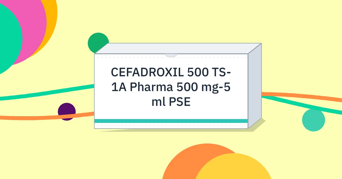 Symbolbild: Packung mit der Aufschrift CEFADROXIL 500 TS-1A Pharma 500 mg-5 ml PSE (PZN 16575317) – Verfügbarkeit und Bezug in Apotheken in Frankfurt am Main