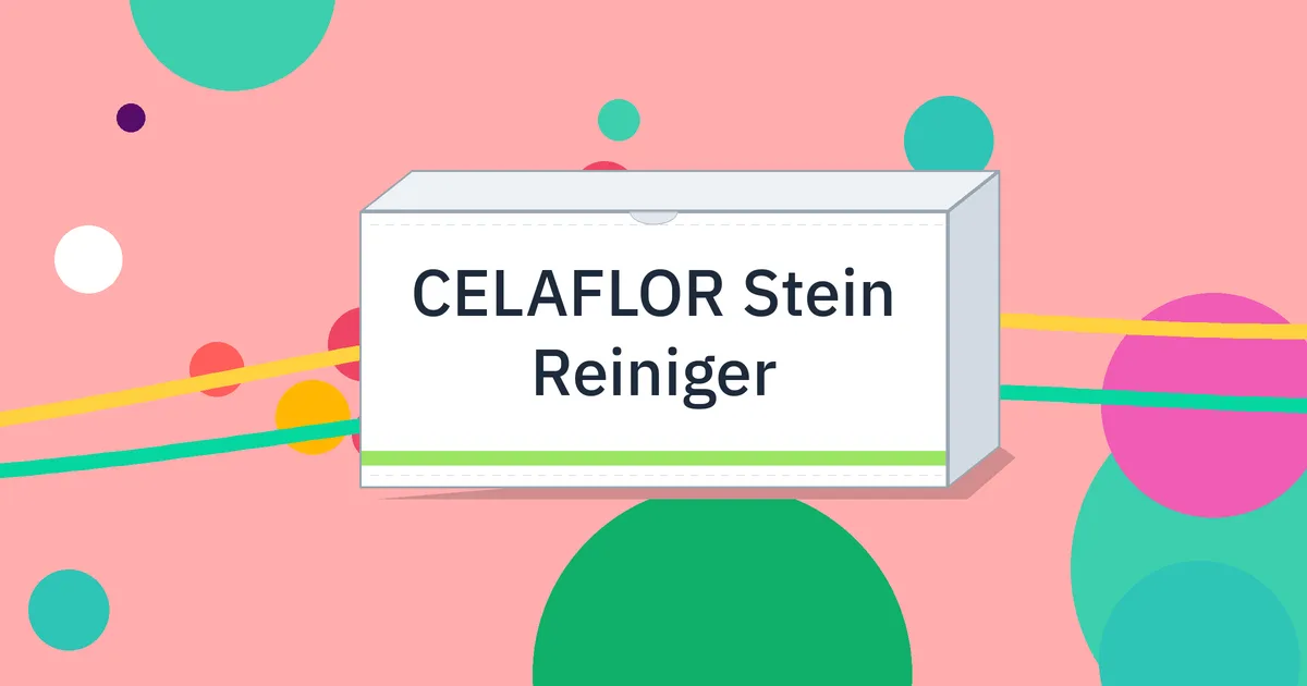 Symbolbild: Packung mit der Aufschrift CELAFLOR Stein Reiniger (PZN 00928937) – Verfügbarkeit und Bezug in Apotheken in Frankfurt am Main