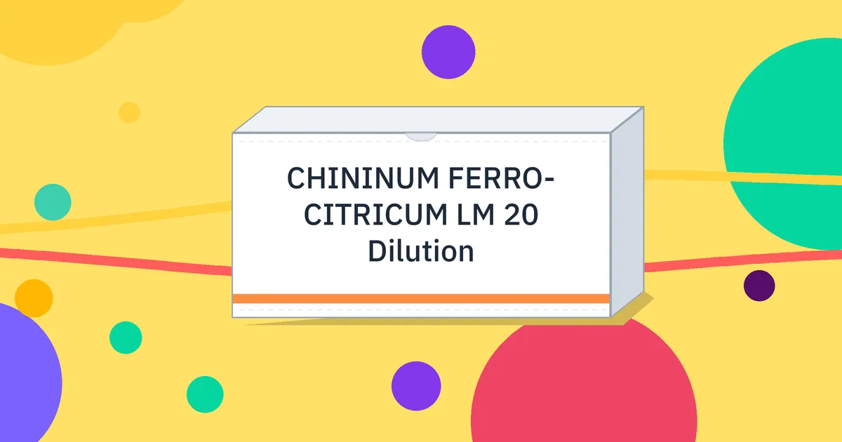 Symbolbild: Packung mit der Aufschrift CHININUM FERRO-CITRICUM LM 20 Dilution (PZN 13442337) – Verfügbarkeit und Bezug in Apotheken in Frankfurt am Main