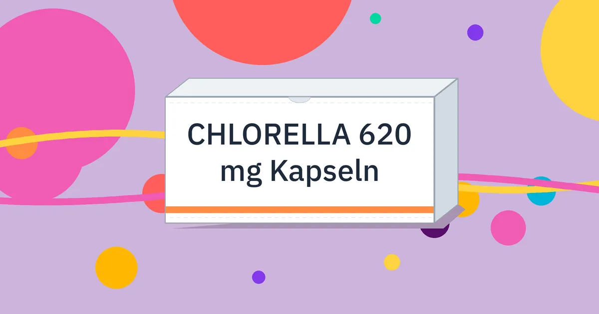 Symbolbild: Packung mit der Aufschrift CHLORELLA 620 mg Kapseln (PZN 15736876) – Verfügbarkeit und Bezug in Apotheken in Frankfurt am Main