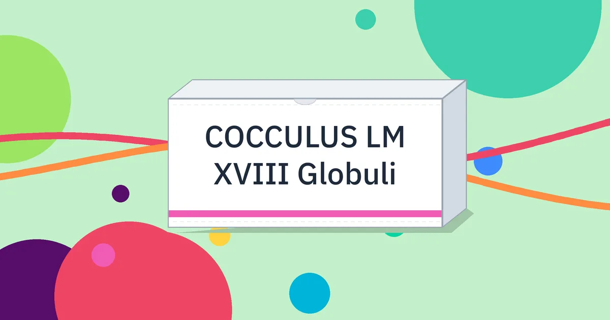 Symbolbild: Packung mit der Aufschrift COCCULUS LM XVIII Globuli (PZN 02659074) – Verfügbarkeit und Bezug in Apotheken in Frankfurt am Main