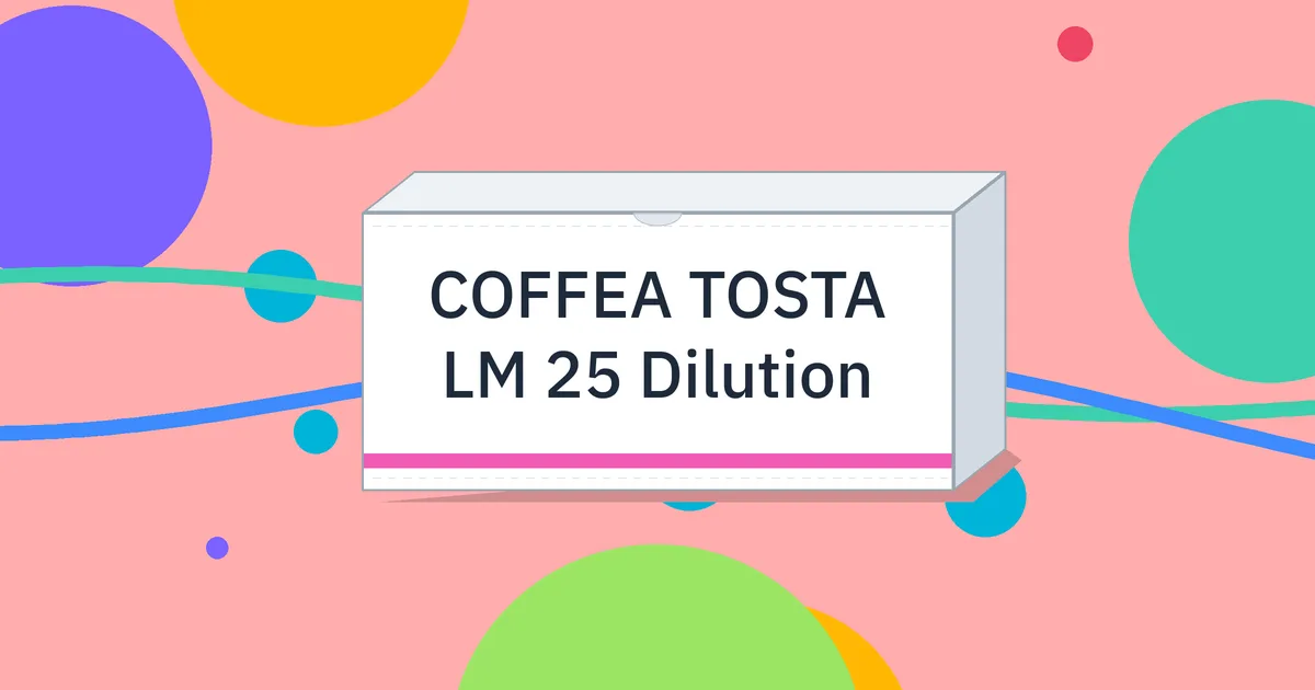 Symbolbild: Packung mit der Aufschrift COFFEA TOSTA LM 25 Dilution (PZN 12831479) – Verfügbarkeit und Bezug in Apotheken in Frankfurt am Main