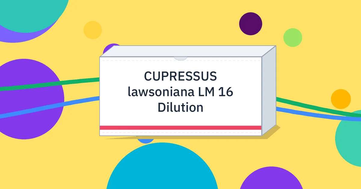 Symbolbild: Packung mit der Aufschrift CUPRESSUS lawsoniana LM 16 Dilution (PZN 13457770) – Verfügbarkeit und Bezug in Apotheken in Frankfurt am Main