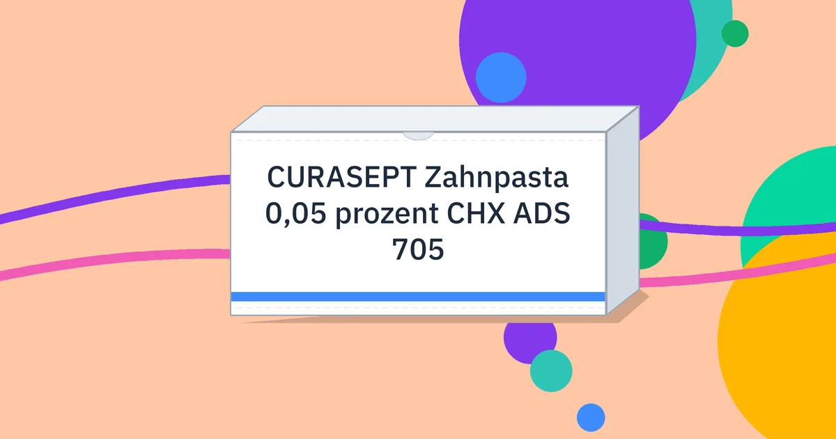 Symbolbild: Packung mit der Aufschrift CURASEPT Zahnpasta 0,05 prozent CHX ADS 705 (PZN 16127961) – Verfügbarkeit und Bezug in Apotheken in Frankfurt am Main