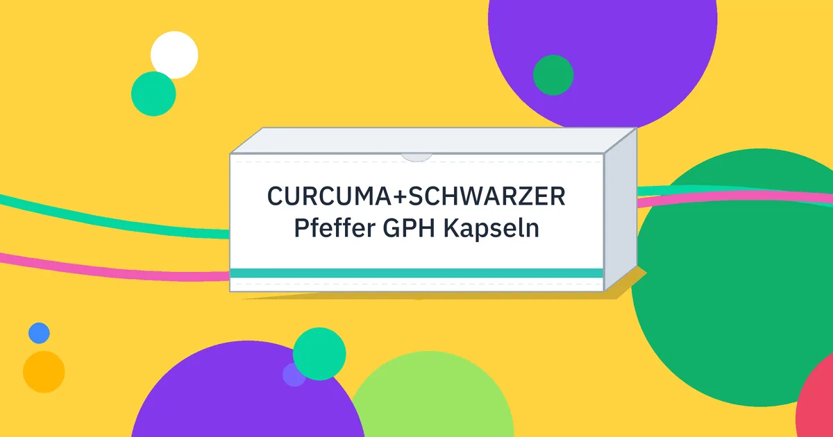 Symbolbild: Packung mit der Aufschrift CURCUMA+SCHWARZER Pfeffer GPH Kapseln (PZN 16234800) – Verfügbarkeit und Bezug in Apotheken in Frankfurt am Main